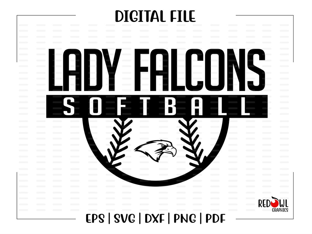 Softball Svg, Lady Falcons Softball Svg, Falcon, Falcons, Lady ...