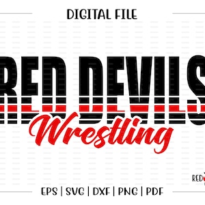 Wrestling Svg, Red Devil Svg, Red Devil, Devil, Red Devil Wrestling ...