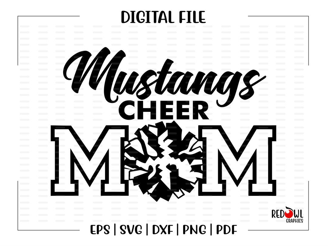 Cheer Mom Svg, Mustangs Cheer Mom, Mustang, Mustangs, Cheer ...