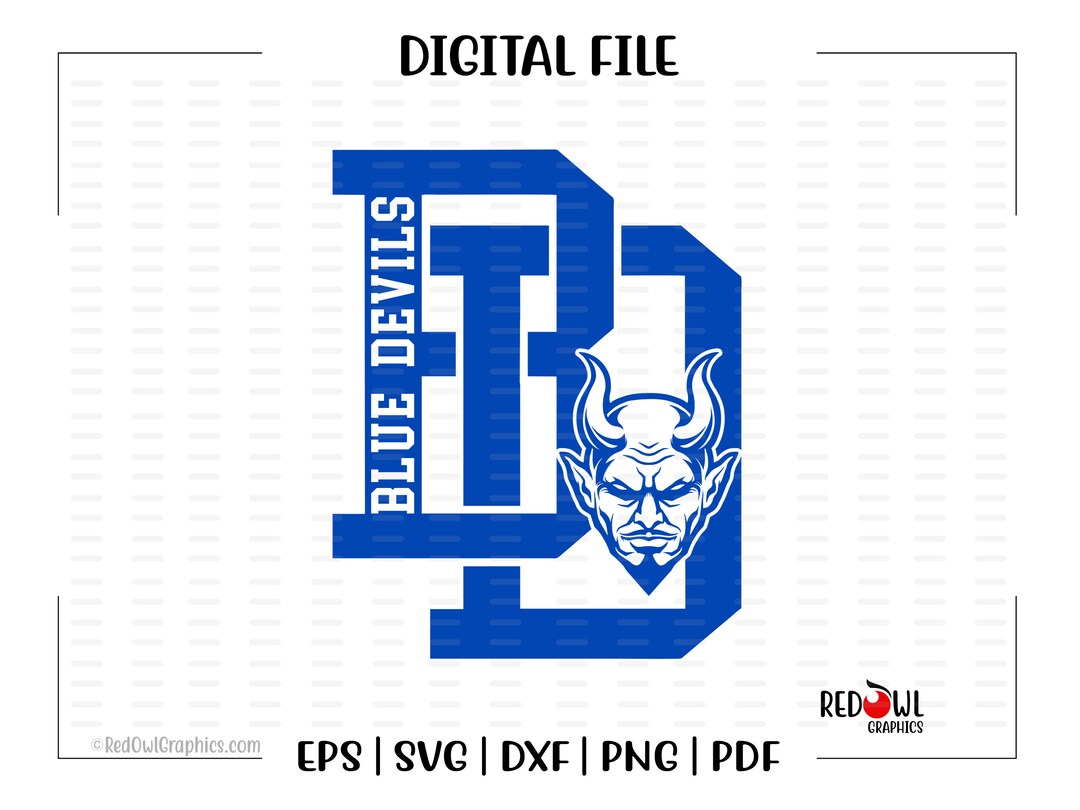 Blue Devil Svg, Devils Svg, Blue Devil, Blue Devils, Devil, Svg, Dxf ...