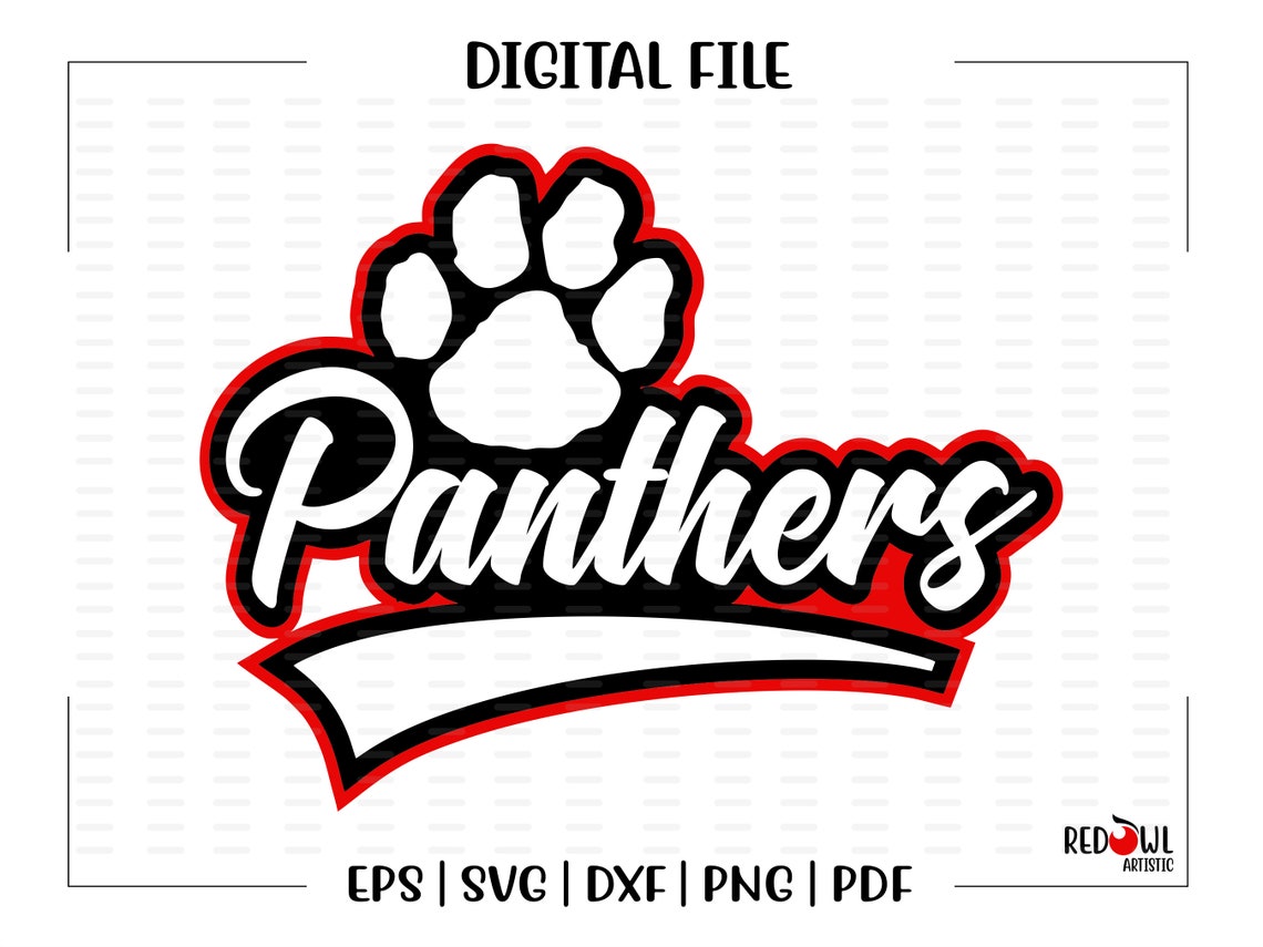 Panther Svg Panthers Svg Paw Svg Panther P Panthers Paw | Etsy