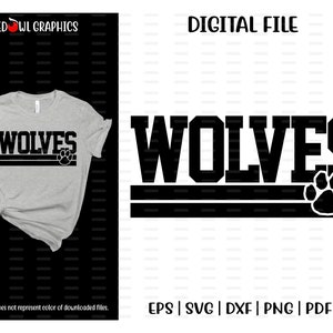 Wolves Svg Wolves Wolf Mascot School Svg Dxf Eps Png - Etsy