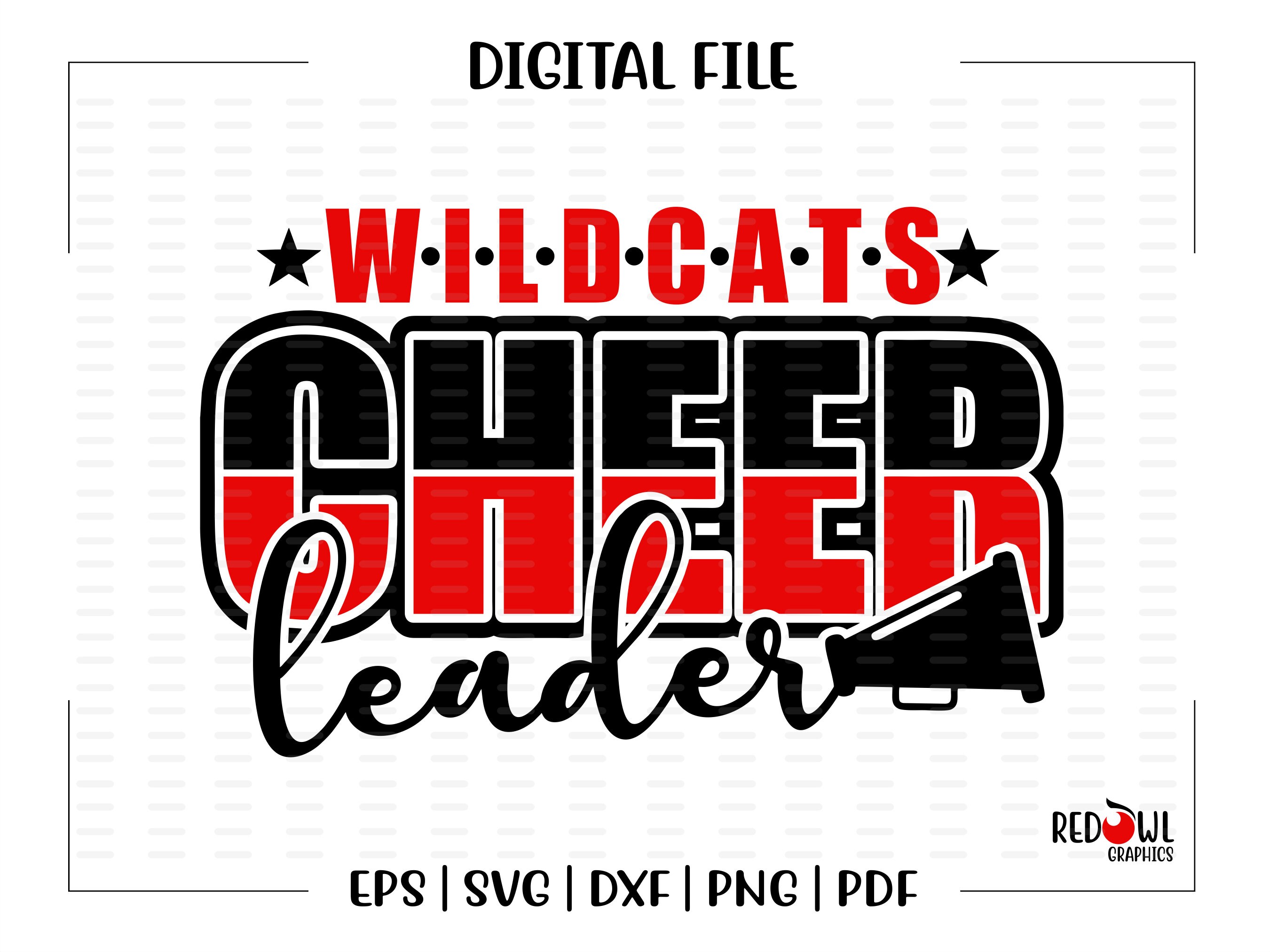 Cheerleader Svg Wildcat Cheerleader Wildcat Wildcats | Etsy