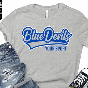 Blue Devil Shirt, Blue Devils T-shirt, Devil Sweatshirt, T-shirt ...
