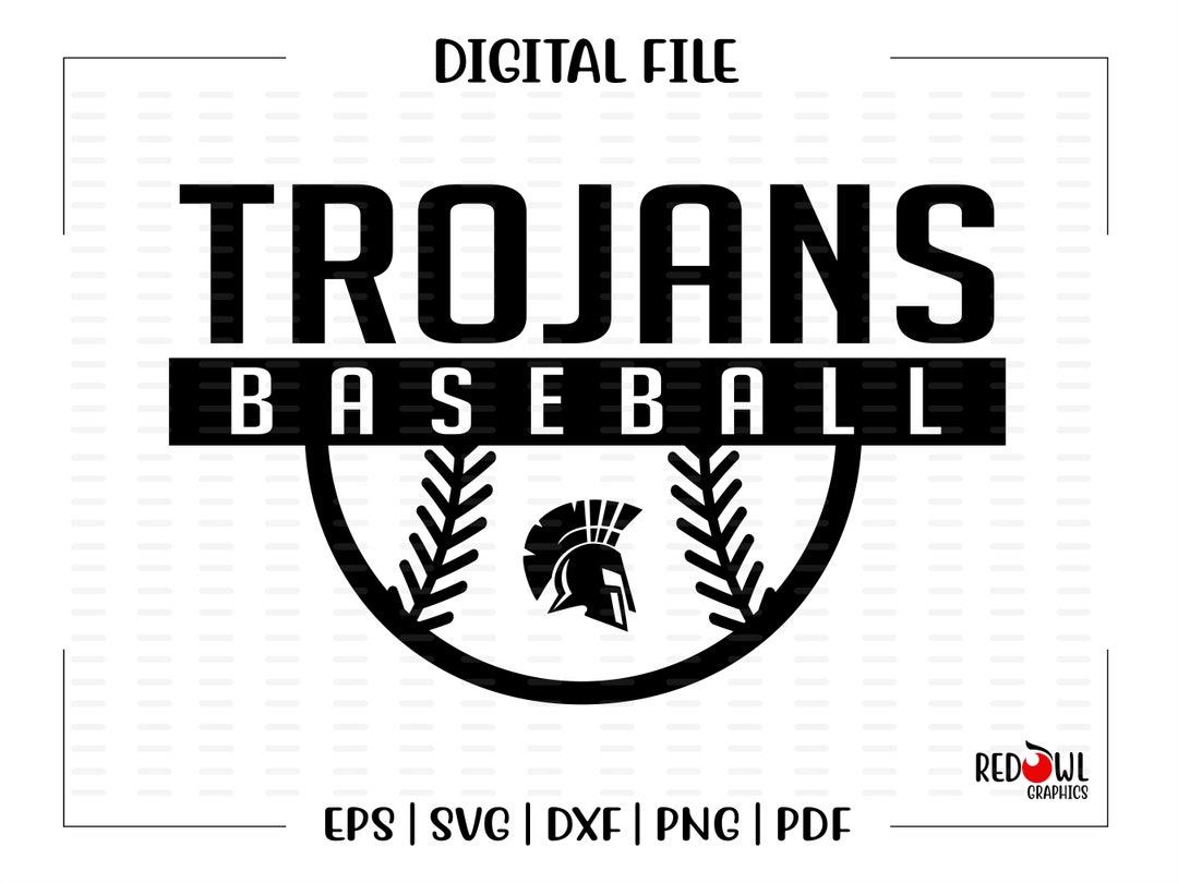 Baseball Svg, Trojan Baseball Svg, Trojan, Trojans, Baseball, Svg, Dxf ...