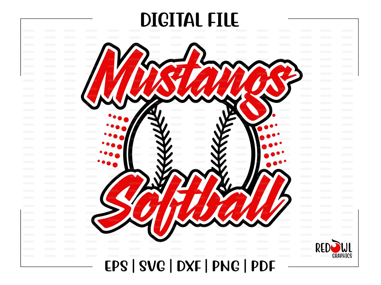 Softball Svg Mustang Softball Svg Mustang Mustangs - Etsy