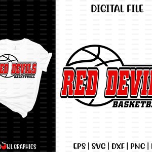 Basketball Svg, Red Devil Basketball, Red Devil, Devil, Basketball, Svg ...