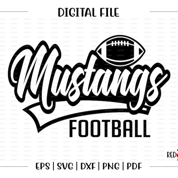 Mustangs Football Svg - Etsy