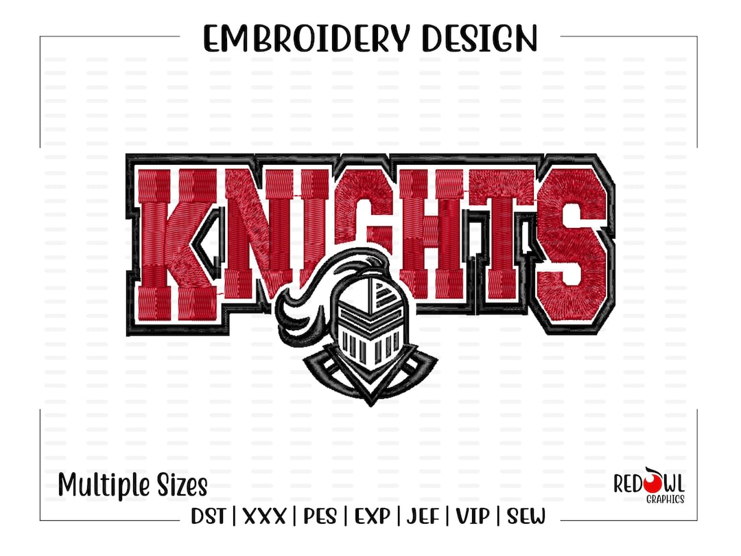 Knight Embroidery, Knights, Embroidery Design, Mascot, School ...