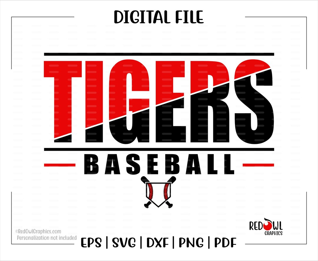 Baseball Svg, Tiger Baseball Svg, Tiger, Tigers, Baseball, Svg, Dxf ...
