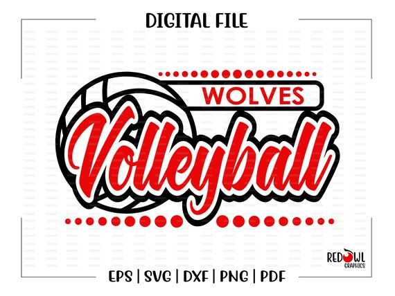 Wolves Volleyball Svg Volleyball Svg Wolves Wolf | Etsy