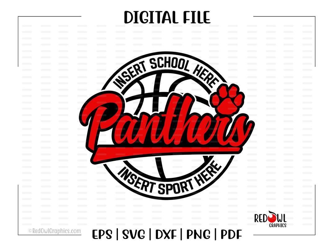 Basketball Svg, Panther Basketball Svg, Panther, Panthers, Basketball ...