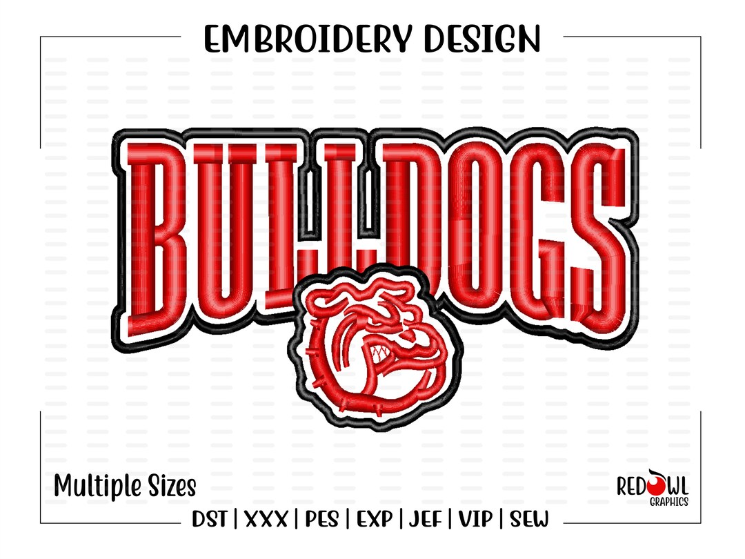 Bulldog, Bulldogs, Embroidery Design, Mascot, School, Bulldog ...