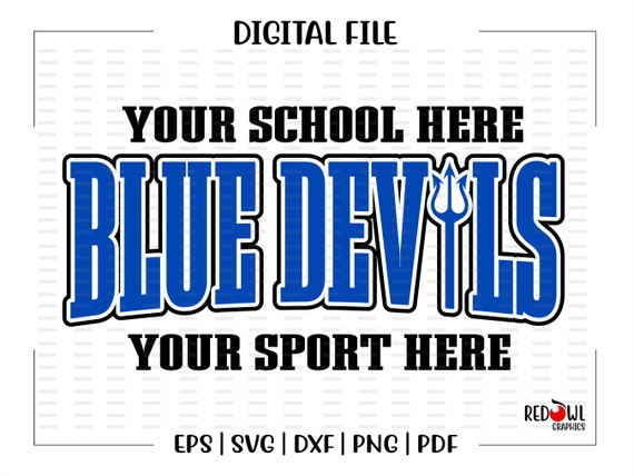 Custom Personalized Blue Devil Svg Blue Devils Devil - Etsy