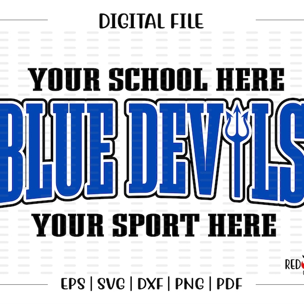 Blue Devil Trident Svg - Etsy
