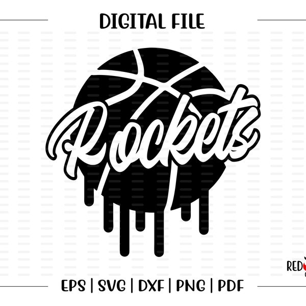 Rocket Basketball Logo Svg - Etsy
