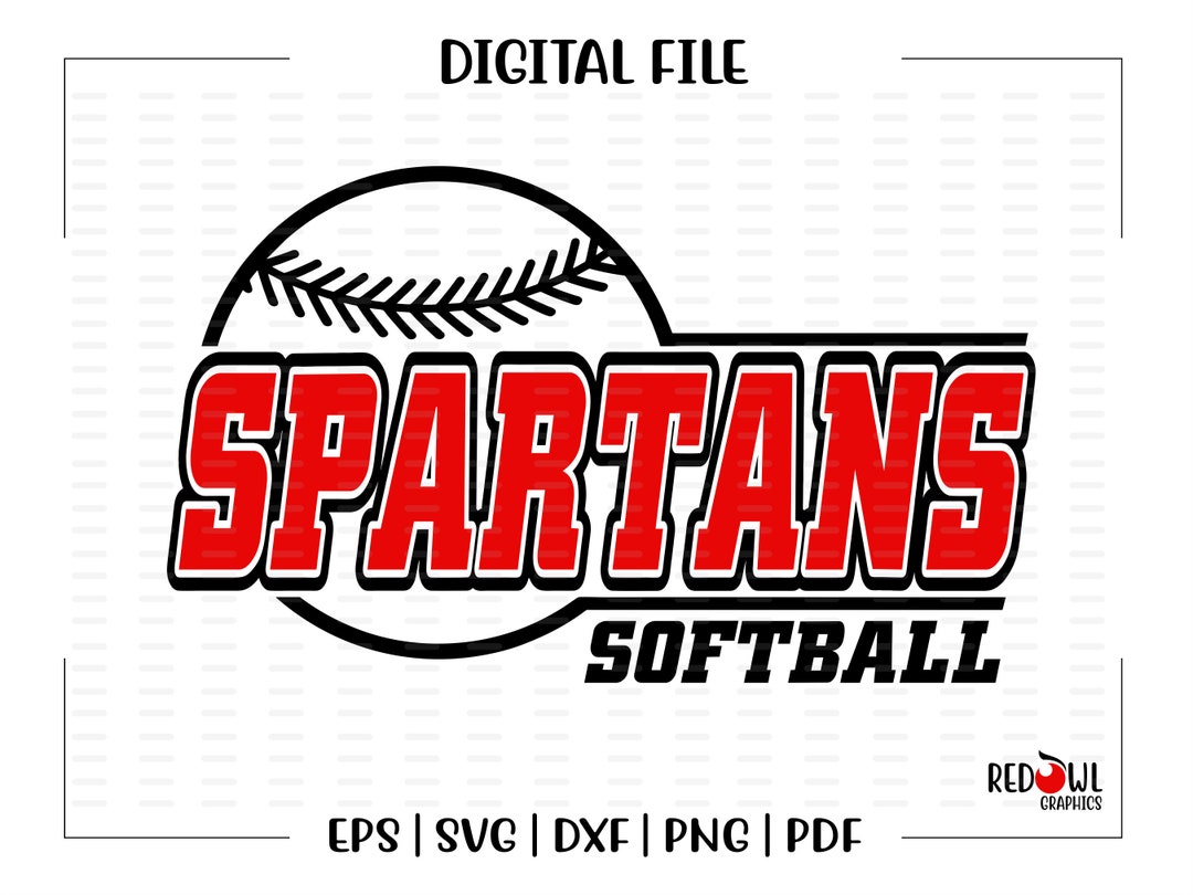 Softball Svg, Spartan Softball Svg, Spartan, Spartans, Softball, Svg ...