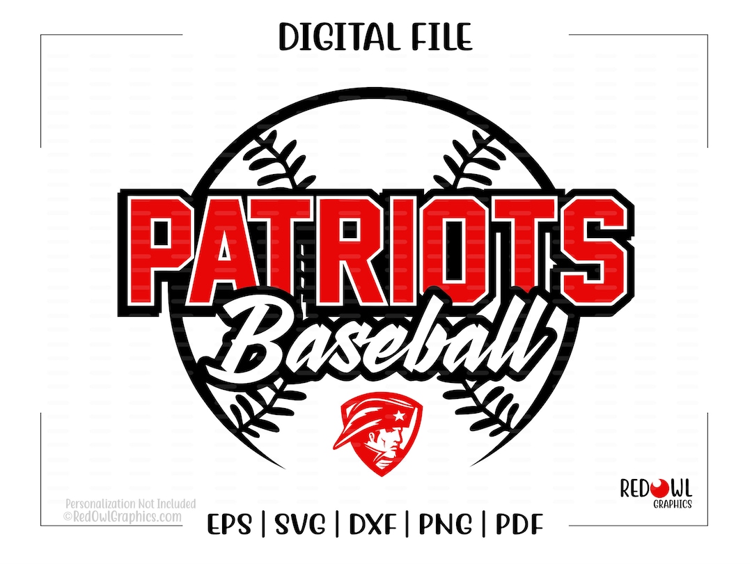 Patriot Baseball Svg, Baseball Svg, Patriot, Patriots, Baseball, Vector ...