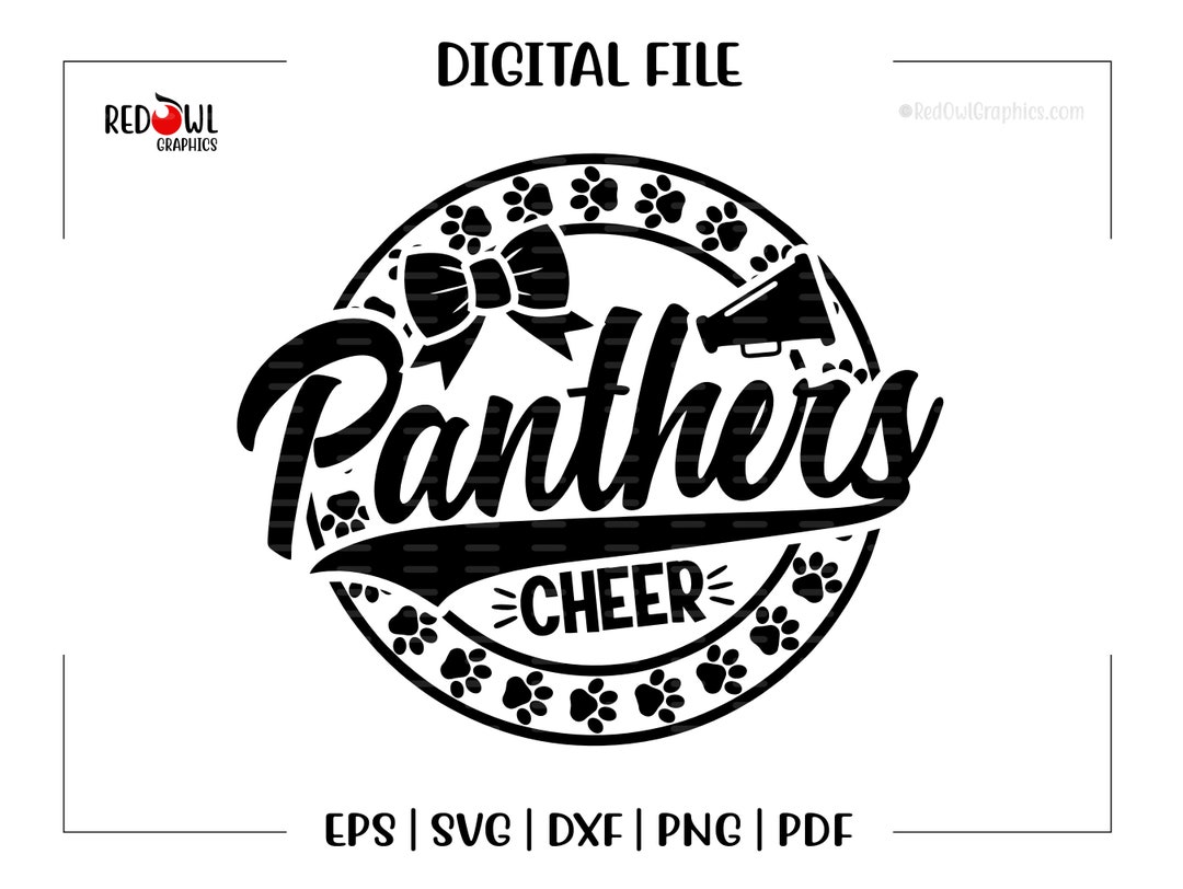 Cheer Svg, Panther Cheer Svg, Cheerleading, Panther, Panthers ...