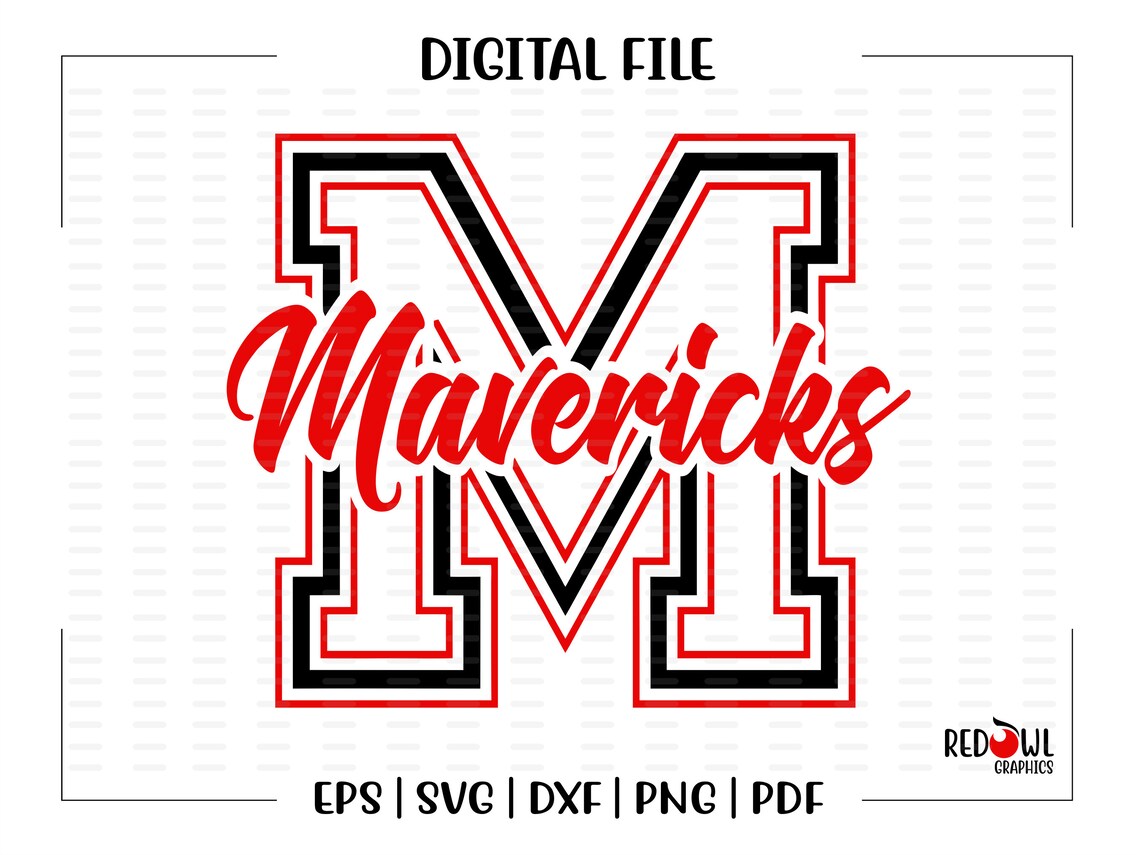 Maverick Svg Mavericks Svg Maverick Clipart Design - Etsy