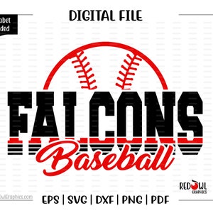 Baseball Svg, Falcon Baseball Svg, Falcon, Falcons, Baseball, Svg, Dxf ...