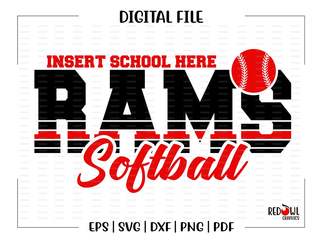 Softball Svg, Ram Softball Svg, Ram, Rams, Softball, Svg, Dxf, Eps, Png ...