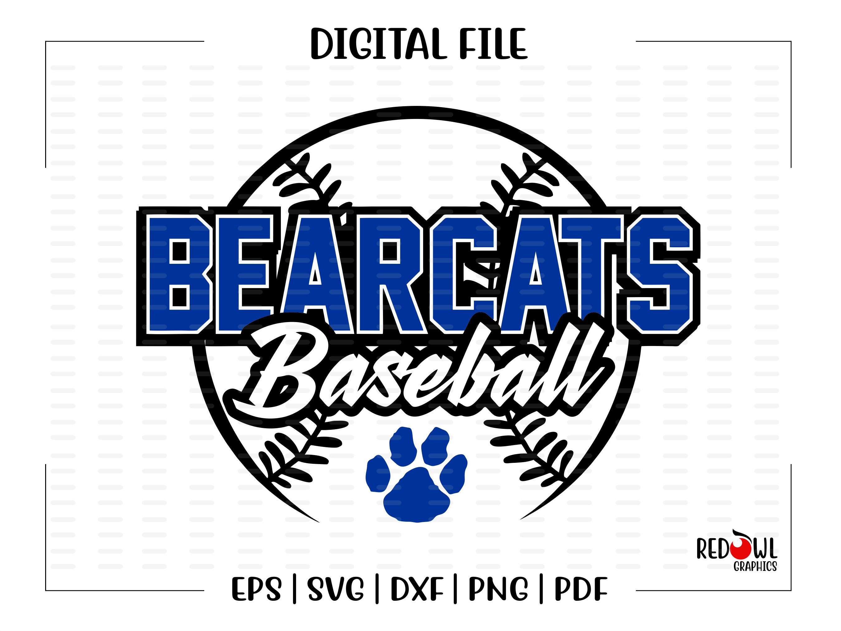 Baseball Svg Bearcat Svg Baseball Bearcat Baseball - Etsy