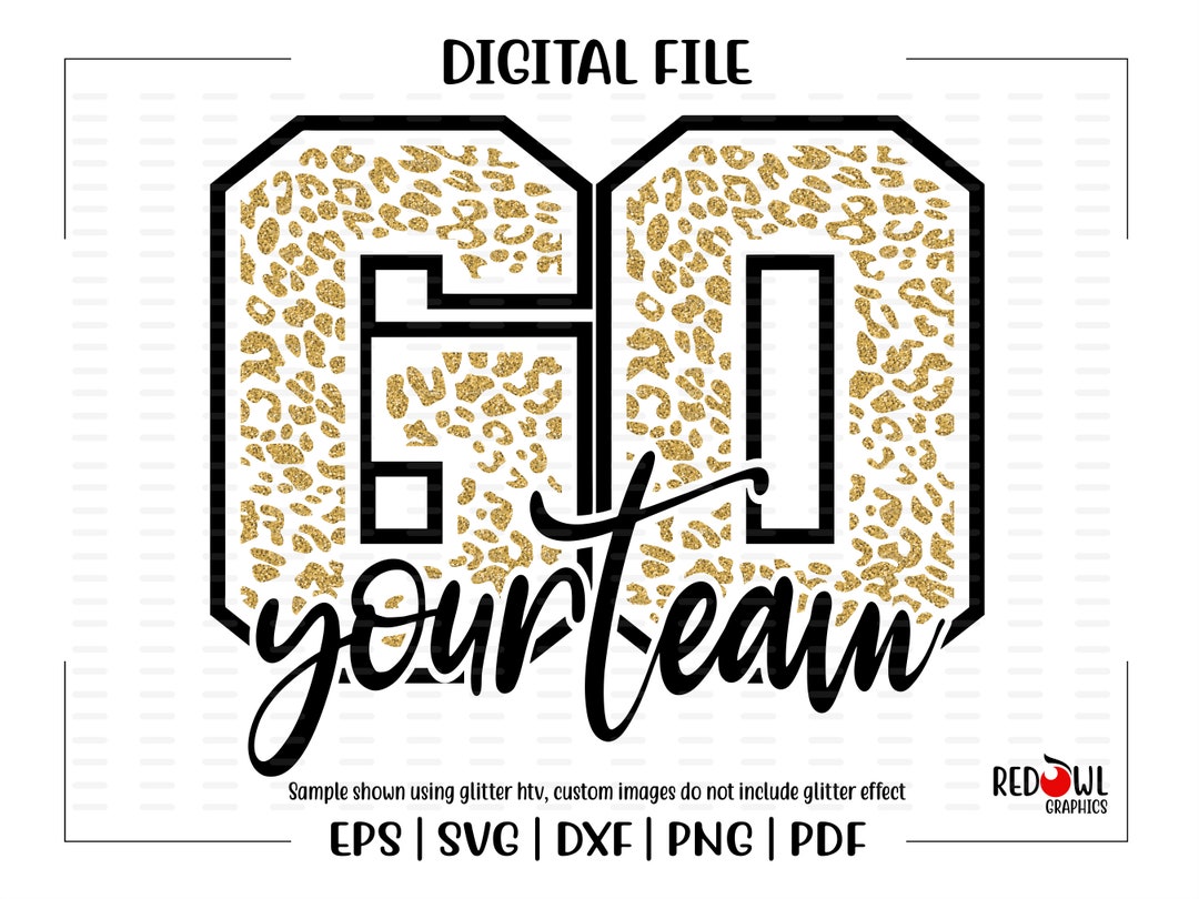 Custom, Personalized, Go, Team, School Spirit, Leopard, Cheetah, School ...