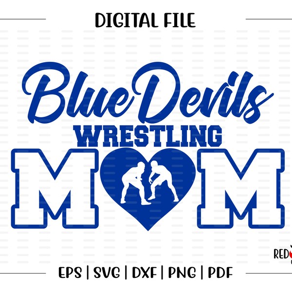 Blue Devil Wrestling Svg - Etsy