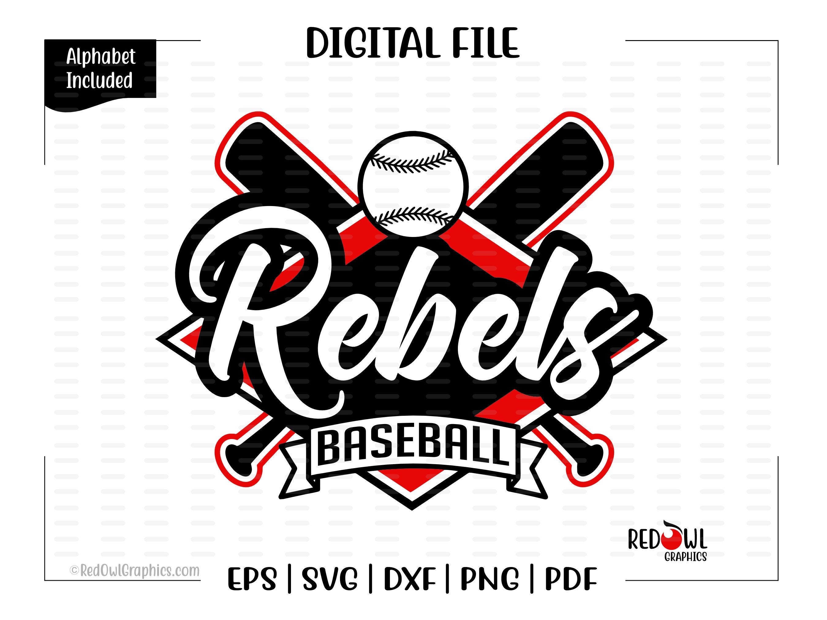 Rebel Baseball Logo