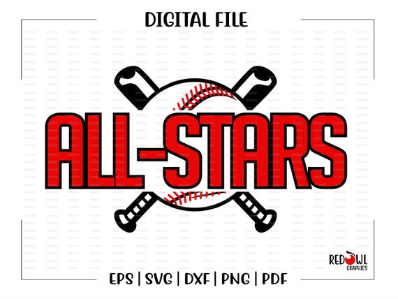 All Star Svg All-star Svg Baseball Svg Baseball All Stars | Etsy