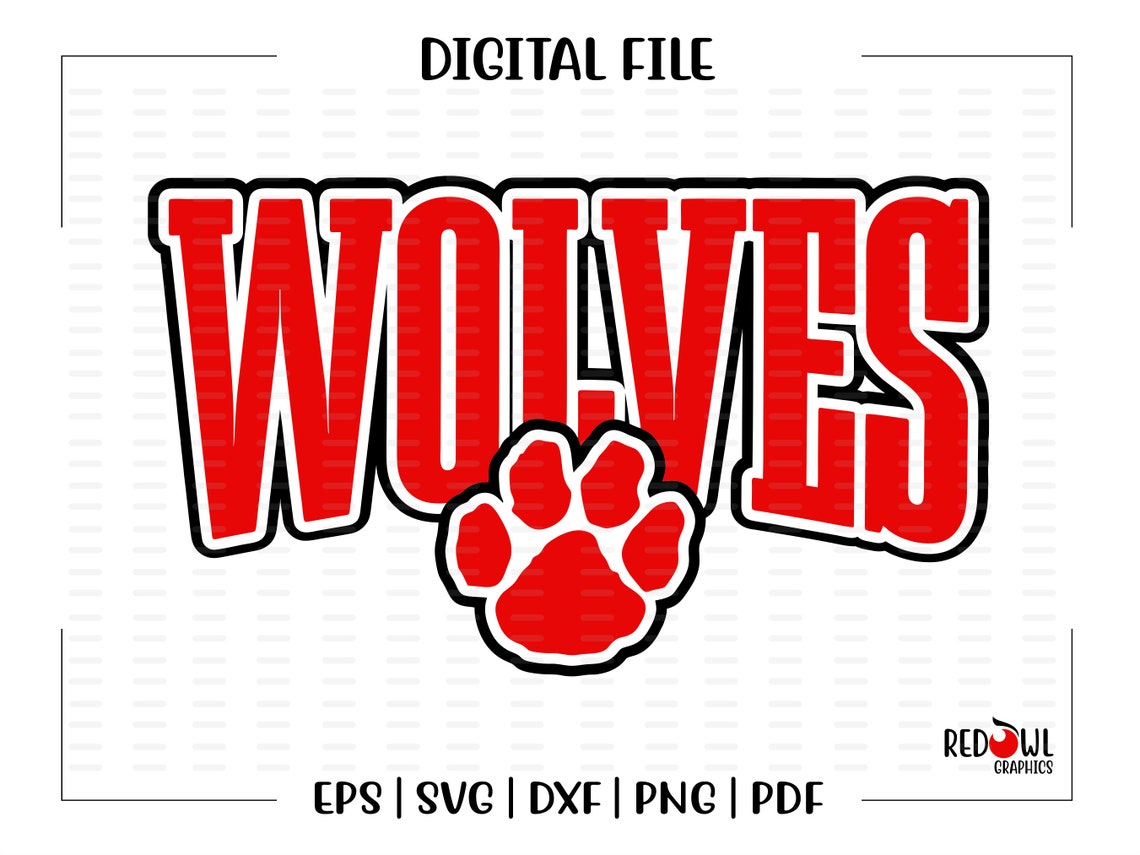 Wolves Svg Wolves Wolf Mascot School Svg Dxf Eps Png | Etsy