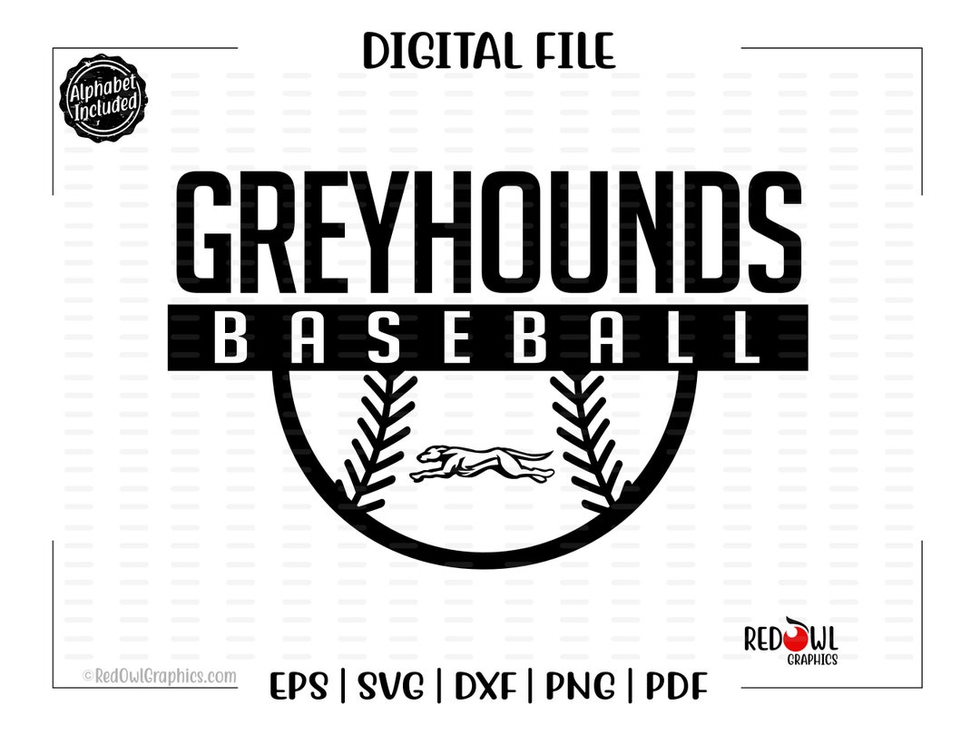 Greyhound Baseball Svg, Baseball Svg, Greyhound, Baseball, Svg, Dxf ...