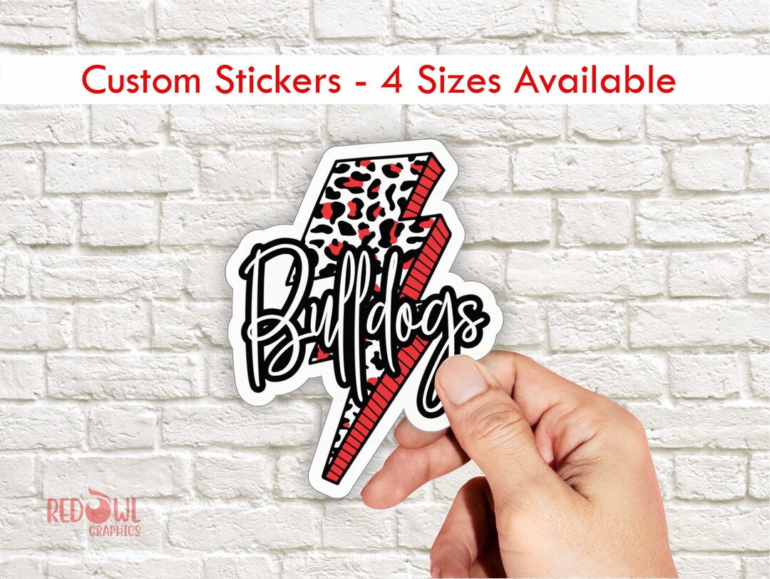 Personalized Bulldog Sticker, Mascot, School, Spirit, Bulldog, Football ...