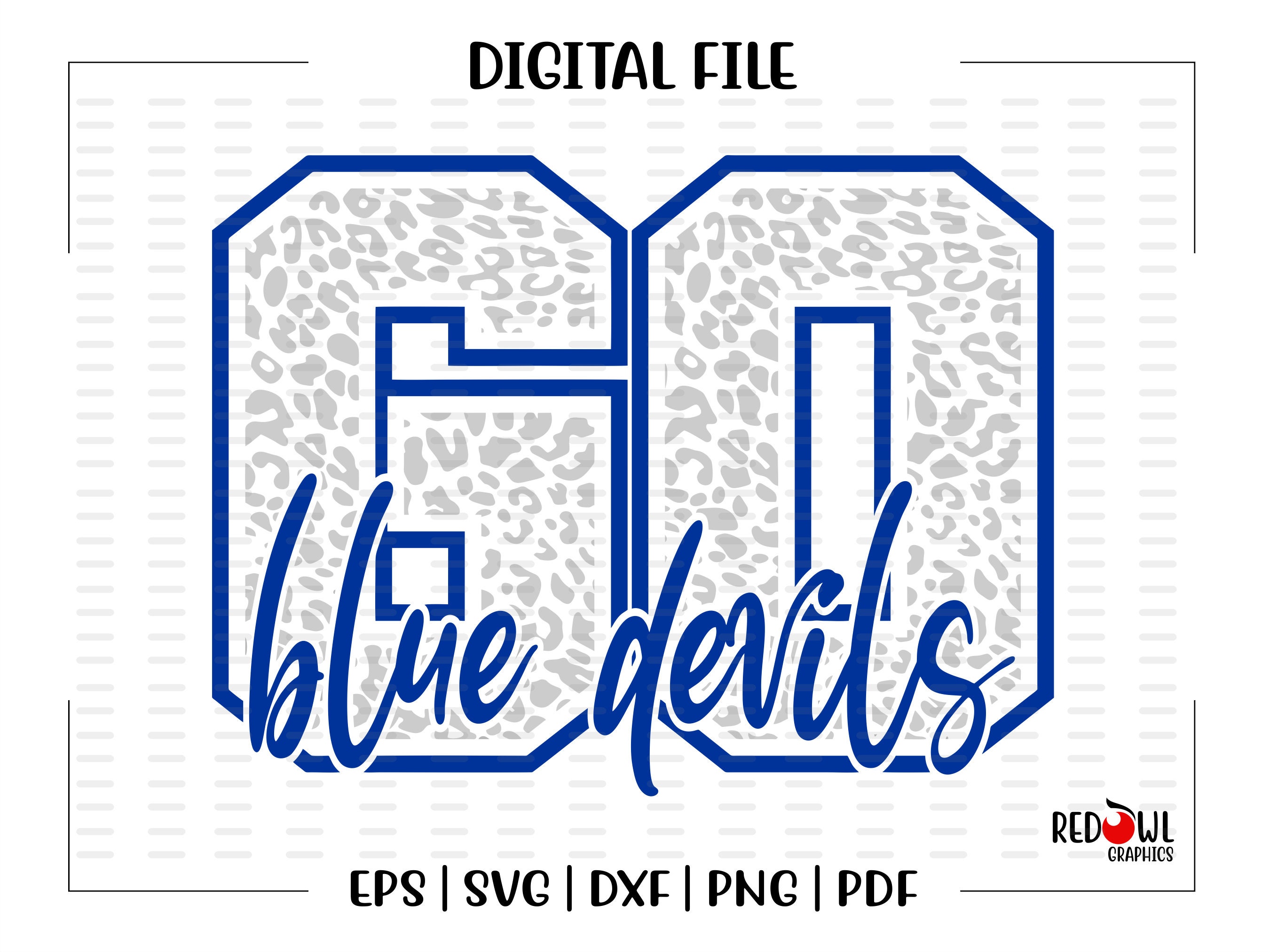 Blue Devil Svg Devils Svg Blue Devil Leopard Cheetah Svg - Etsy