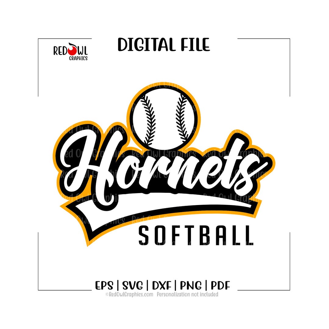 Hornets Softball Svg, Softball Png, Team Mascot, Coach, Mom, Dad, Svg ...