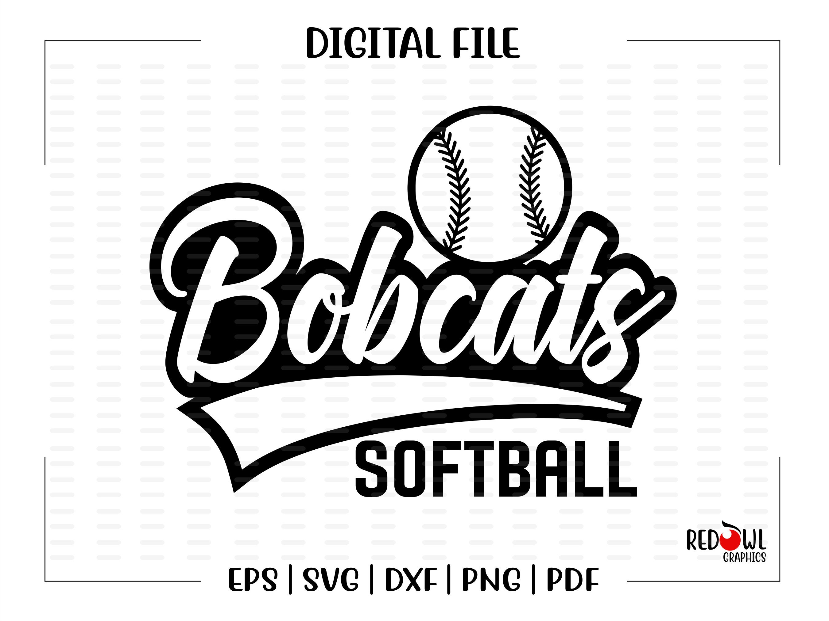 Softball Svg Bobcat Softball Svg Bobcat Bobcats Softball - Etsy
