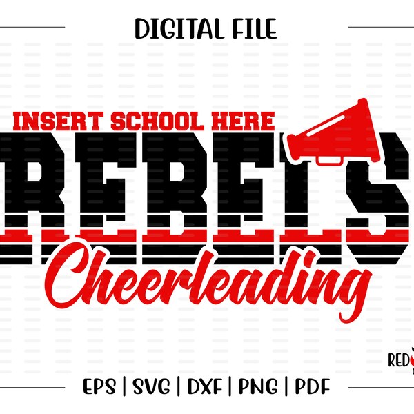 Rebel cheerleader svg - Etsy España