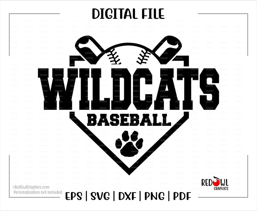 Baseball Svg, Wildcat Baseball Svg, Wildcat, Wildcats, Baseball, Svg ...