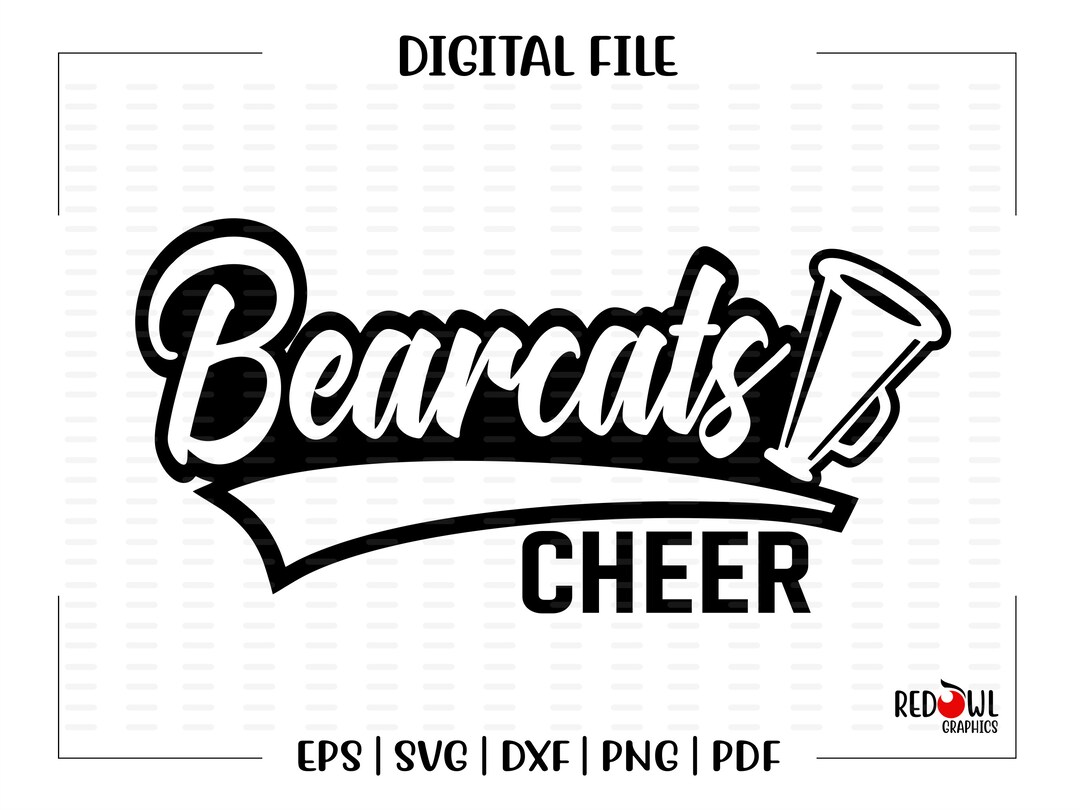 Cheerleader Svg, Cheer Svg, Bearcat, Bearcats, Cheer, Cheerleading, Svg ...