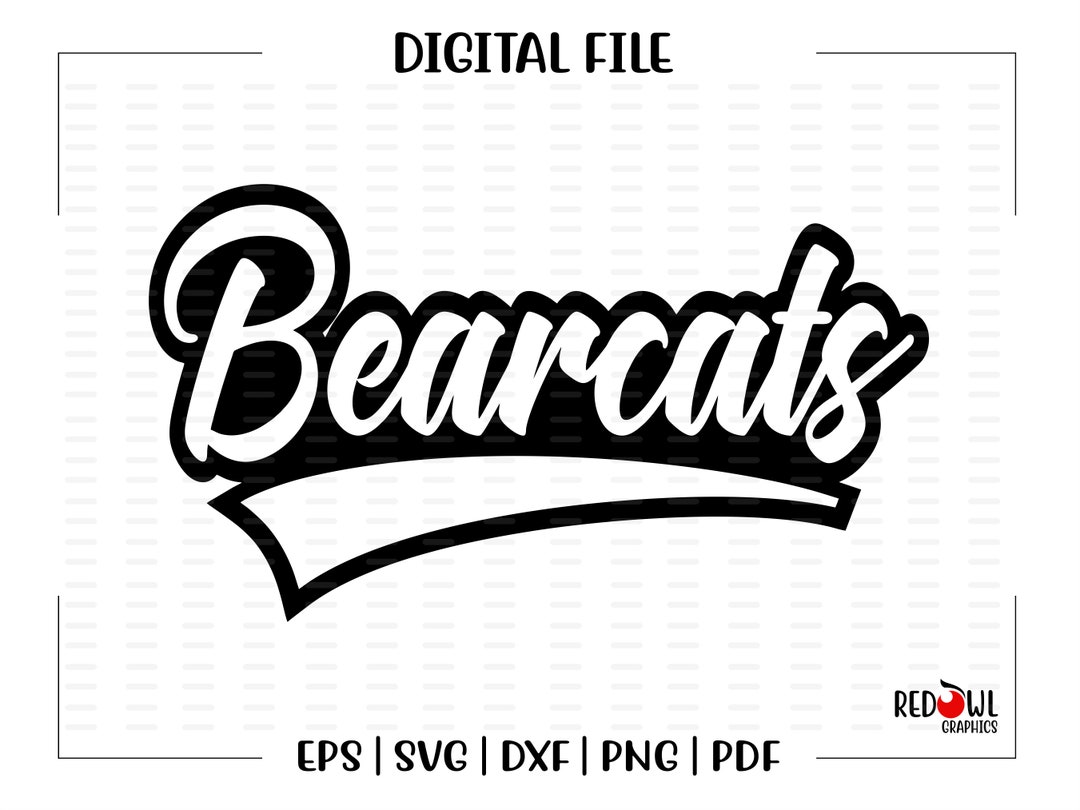 Bearcat Svg, Bearcats Svg, Bearcat, Bearcats, Clipart, Team, Mascot ...