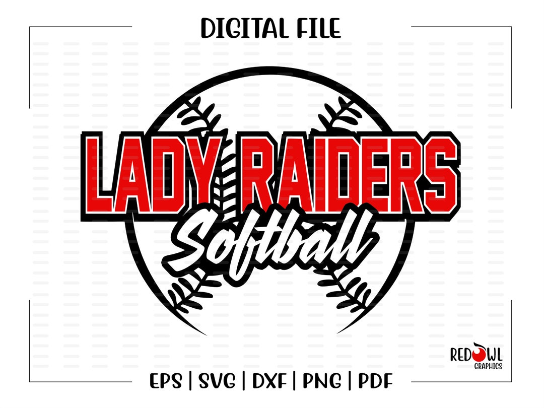 Softball Svg, Lady Raiders Softball Svg, Raiders, Raider, Softball ...