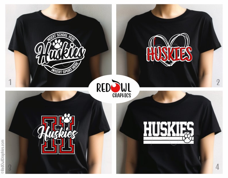 Personalized Huskies T-shirt, Customized, Huskies, T-shirt, Football, T ...