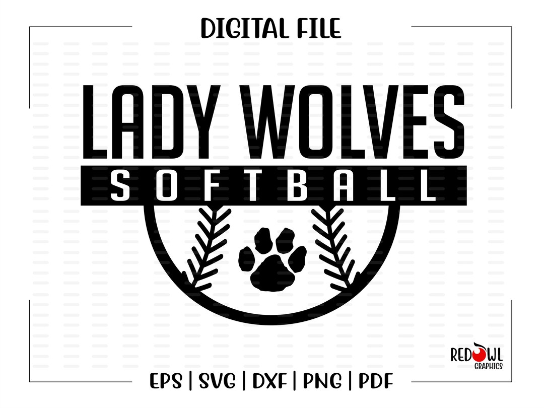 Lady Wolves Softball Svg, Softball Svg, Lady, Wolves, Wolf, Softball ...