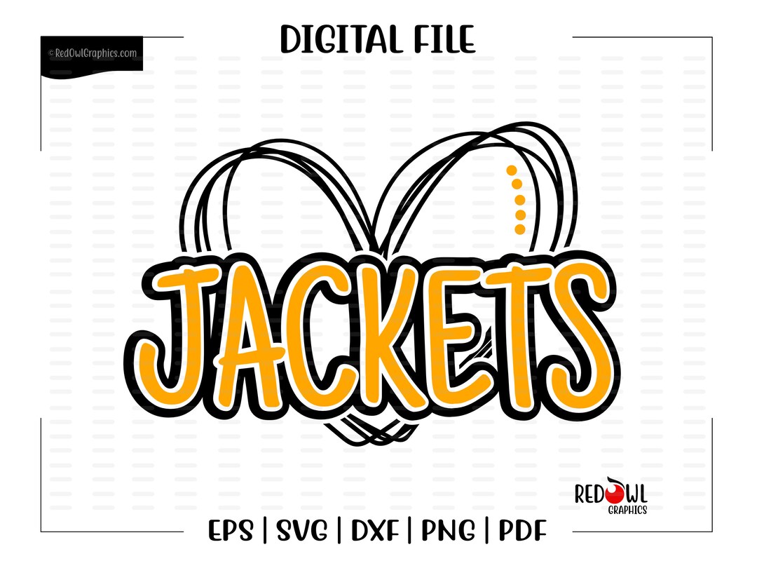 Jackets Svg, Heart, Love, Jacket, Jackets, Yellowjackets, Svg, Dxf, Eps ...