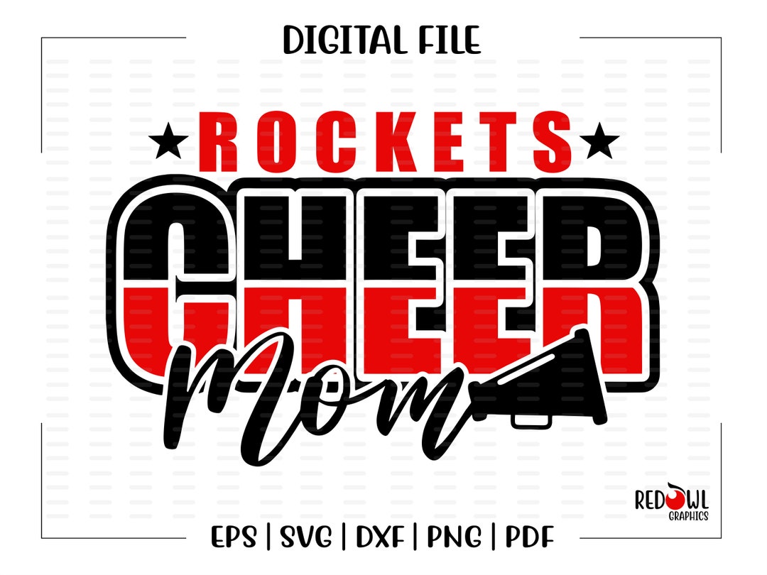 Cheer Mom Svg, Cheer Svg, Rocket, Rockets, Cheer, Cheerleader, Mom, Svg ...