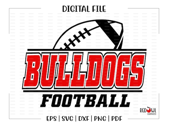 Football Svg Bulldog Football Svg Bulldog Bulldogs - Etsy