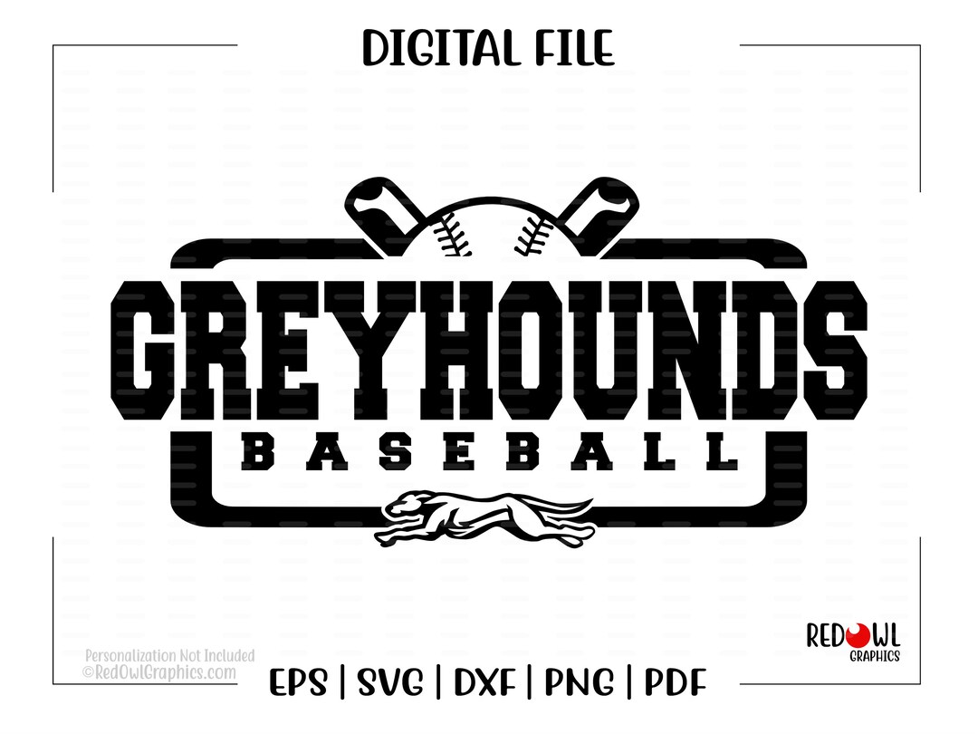 Greyhound Baseball Svg, Baseball Svg, Greyhounds Svg, Baseball, Svg ...