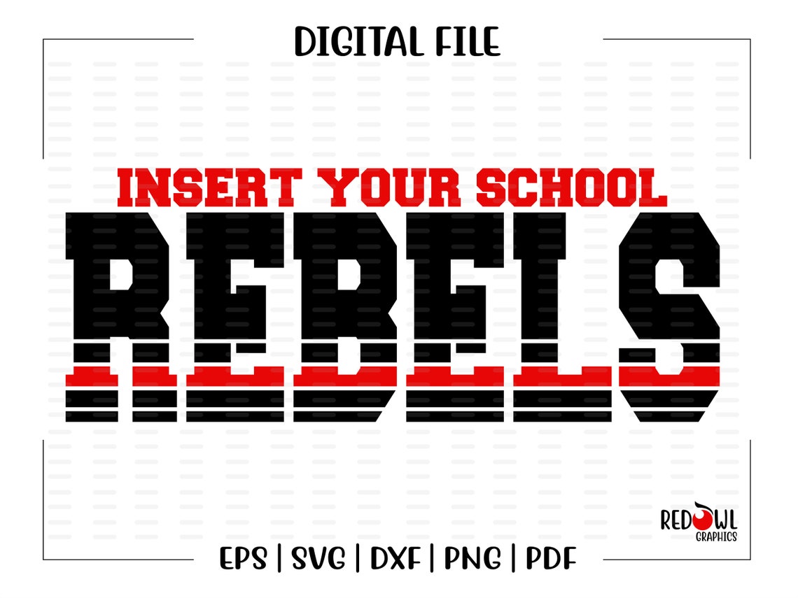 Rebel Svg Rebels Svg Rebel Rebels Clipart Team Mascot - Etsy