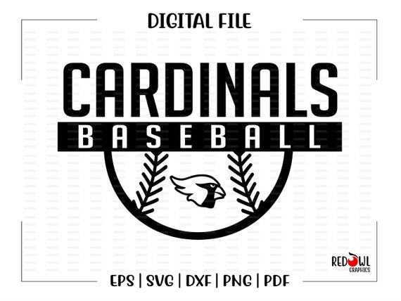 Cardinal Baseball Clip Art Cardinal Clipart Baseball Etsy